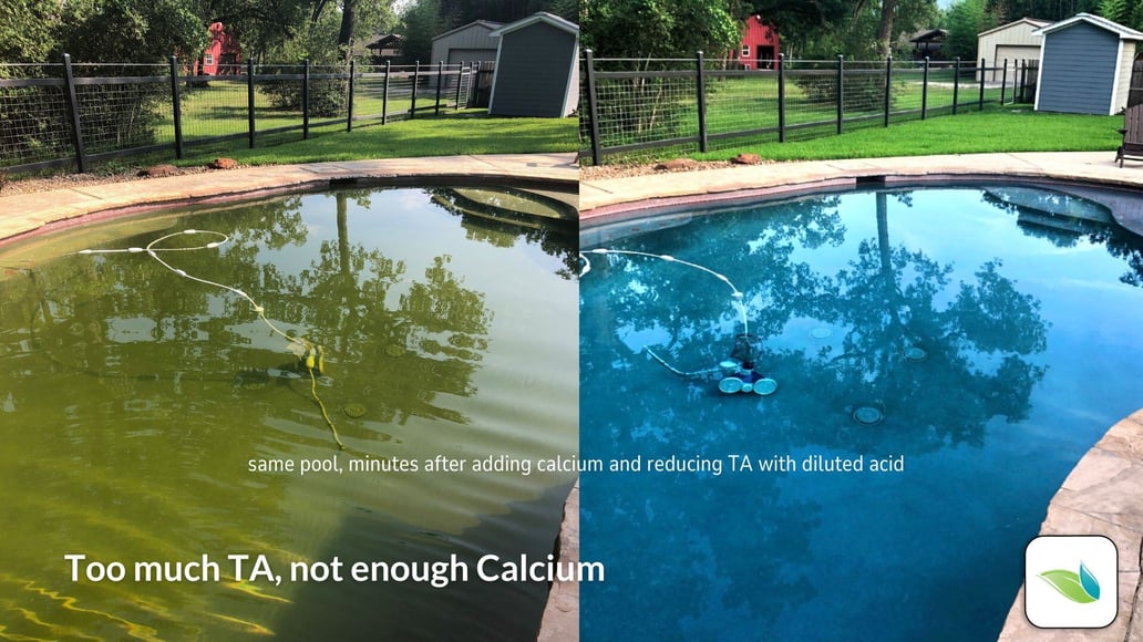 I shocked with chlorine, and the water changed color. Why?